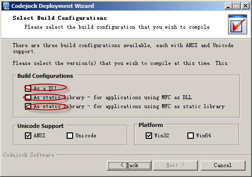 what difference between three kinds of build? - Codejock Developer Community